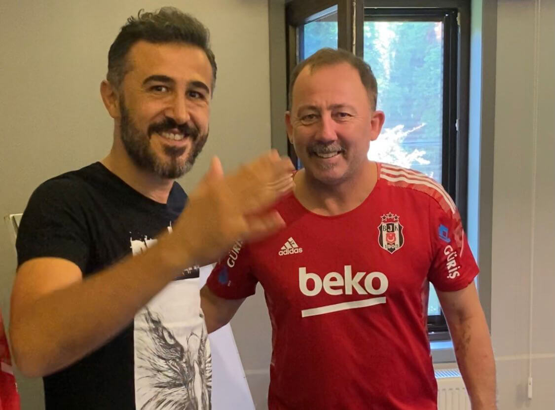 Bülent Uslu ile Beşiktaş Teknik Direktörü Sergen Yalçın Görüşmesi ...